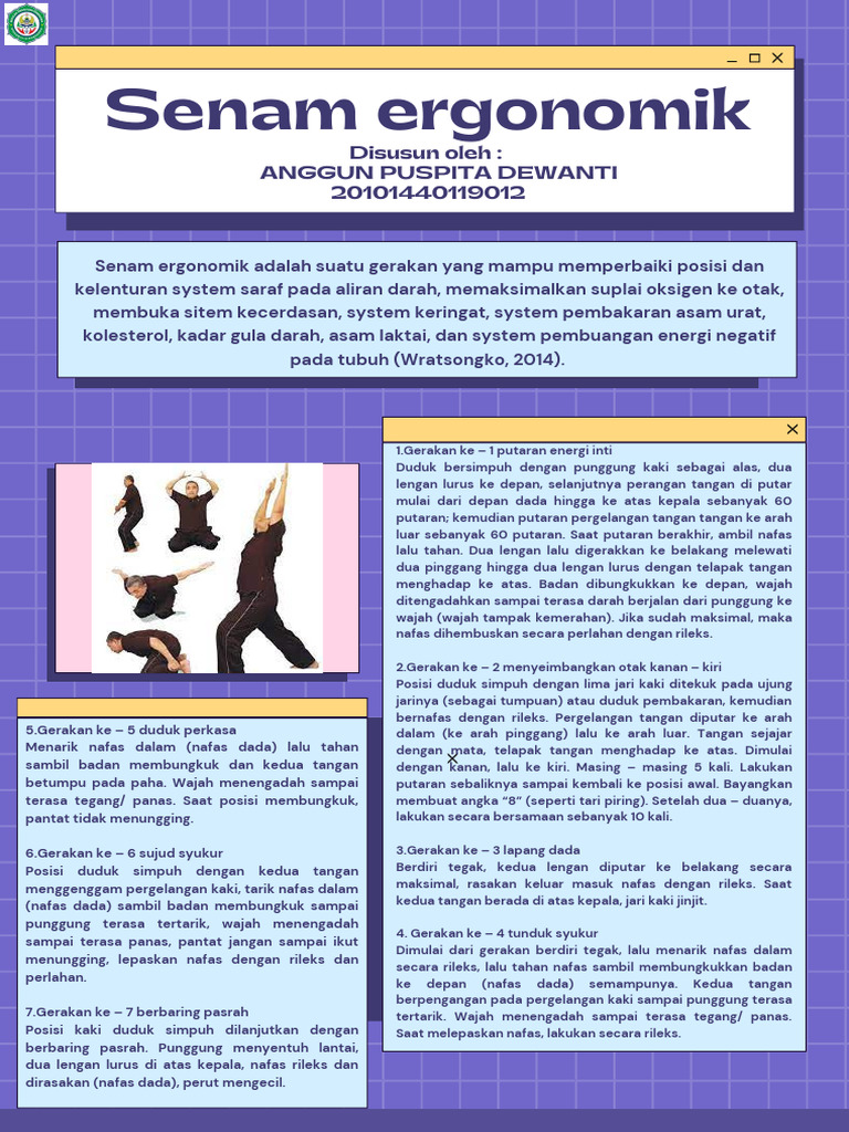 Flipchart Senam Ergonomik Anggun | PDF