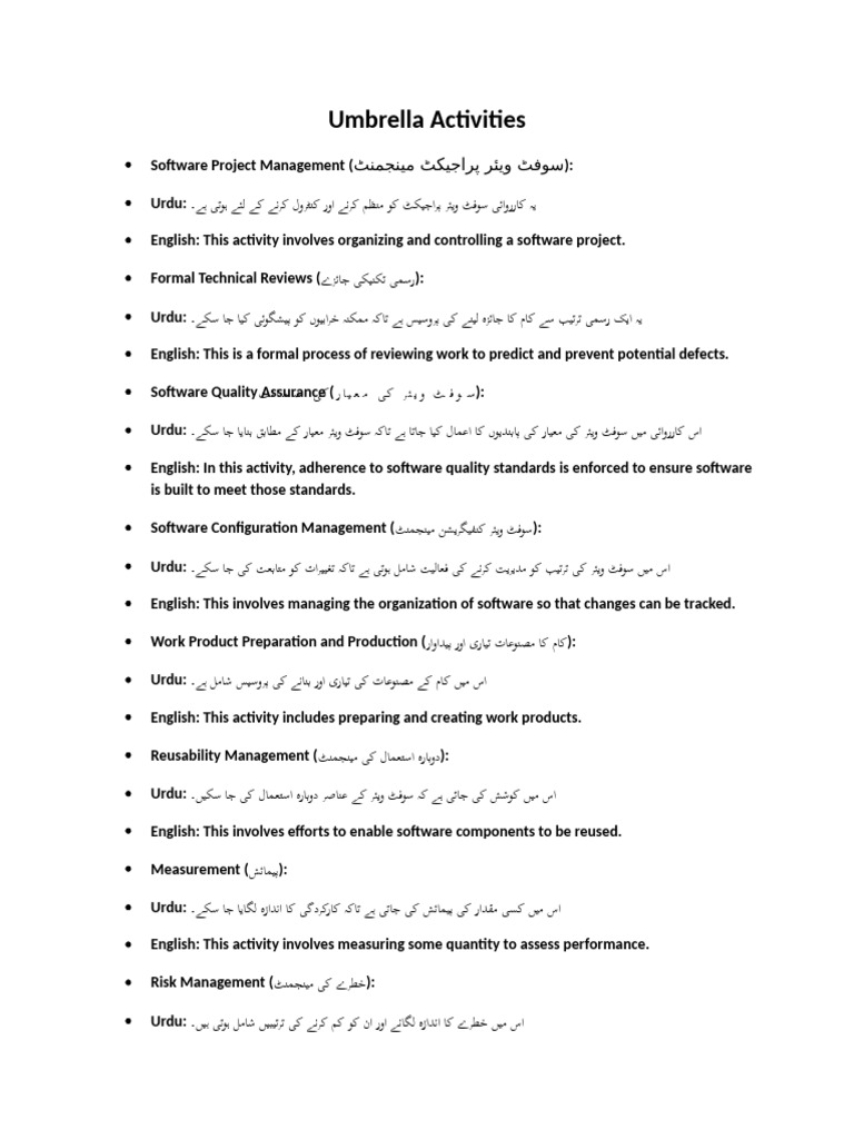 Umbrella Activities | PDF