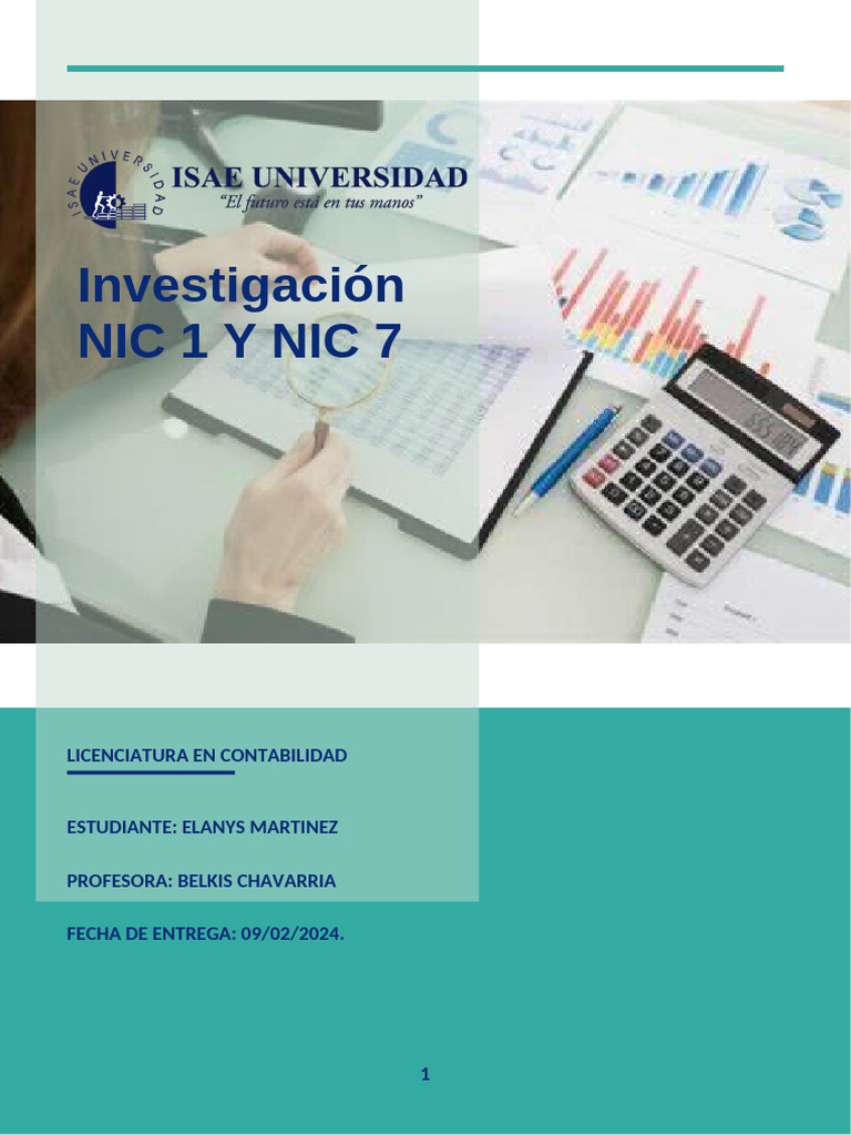 Investigacion NIC1 Y NIC7 | PDF | normas internacionales de INFORMACION ...