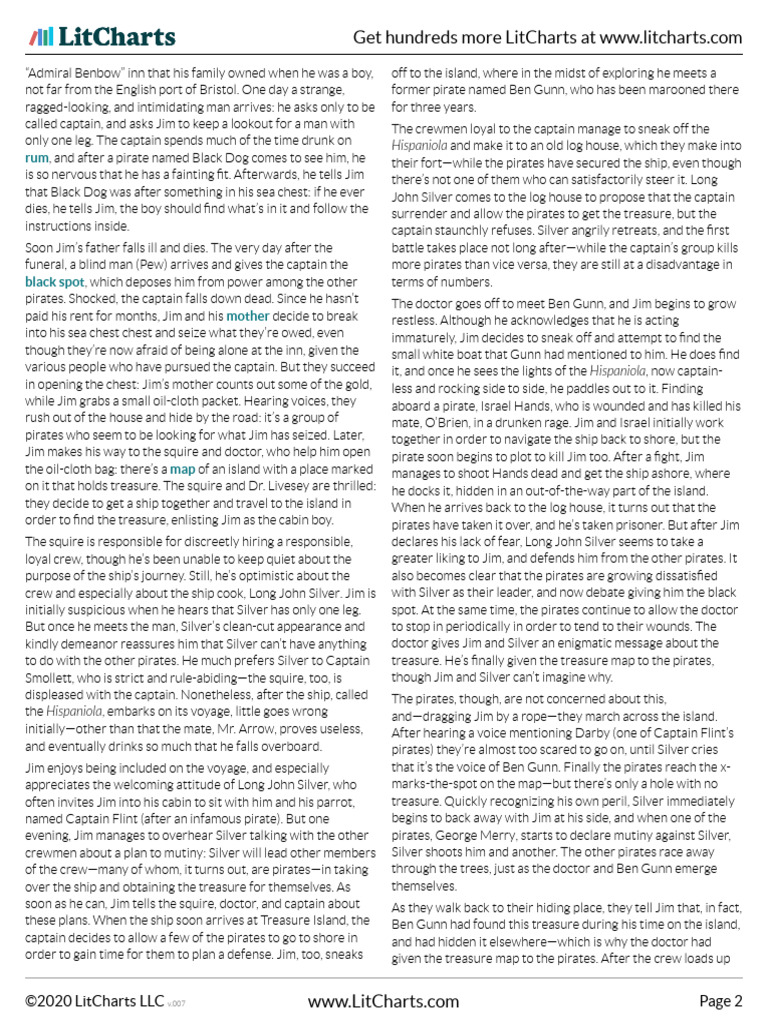 Treasure Island LitChart - 2 | PDF | Treasure Island