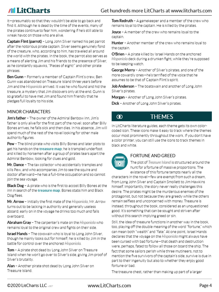 Treasure Island LitChart - 4 | PDF | Treasure Island | Pirate Books