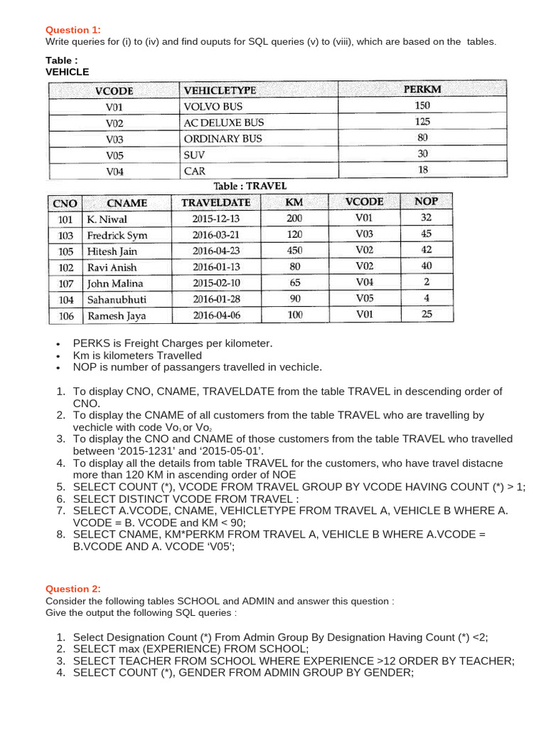 Worksheet2(Questions) | PDF