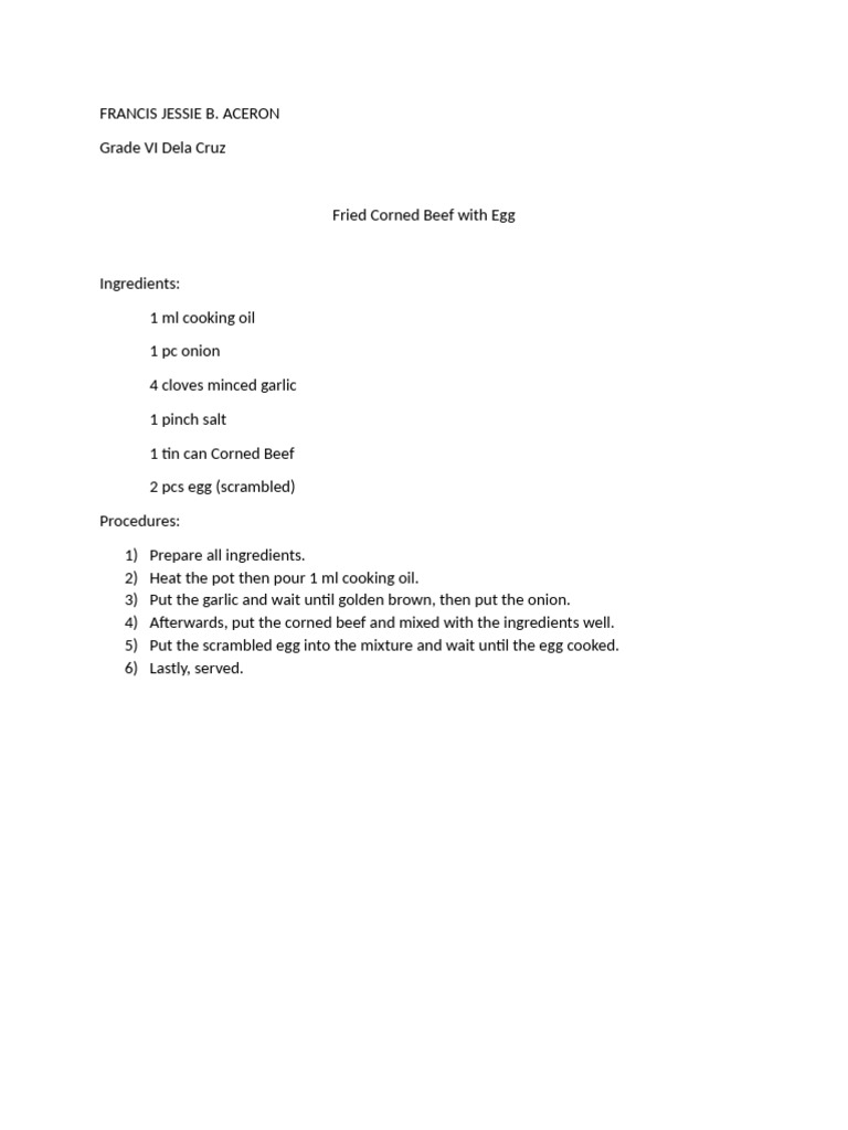 Basing Corned Beef | PDF