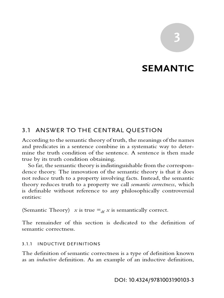 Semantic | PDF | Truth | Definition