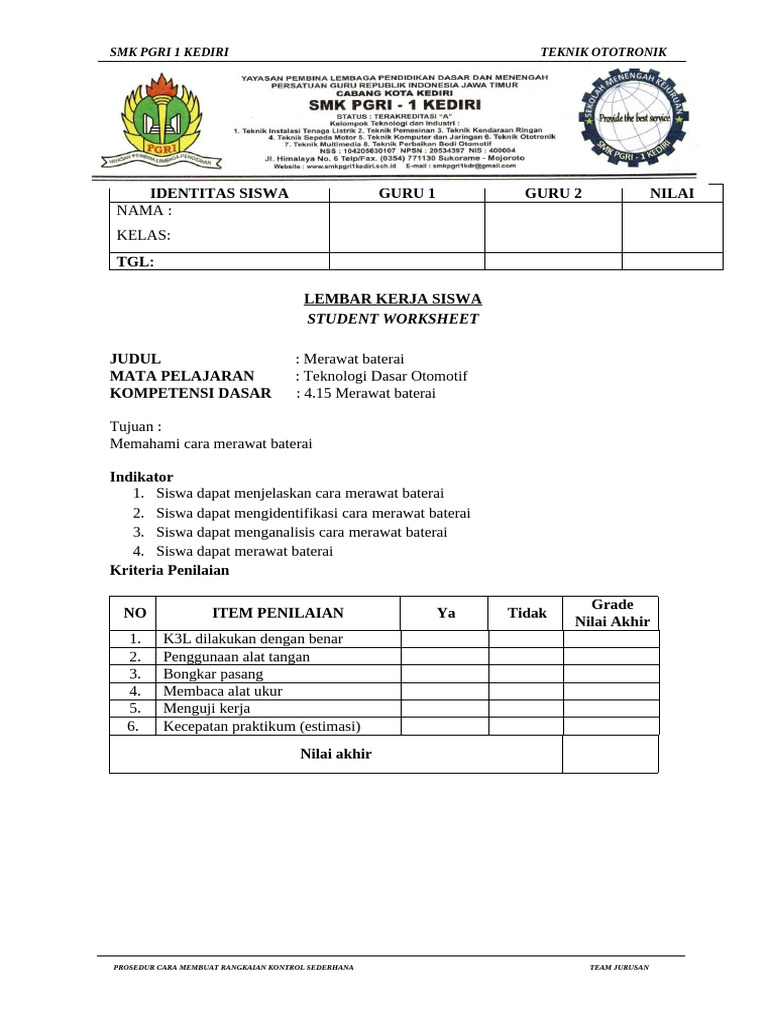 Jobsheet Tdo X Tot KD 4.15 | PDF