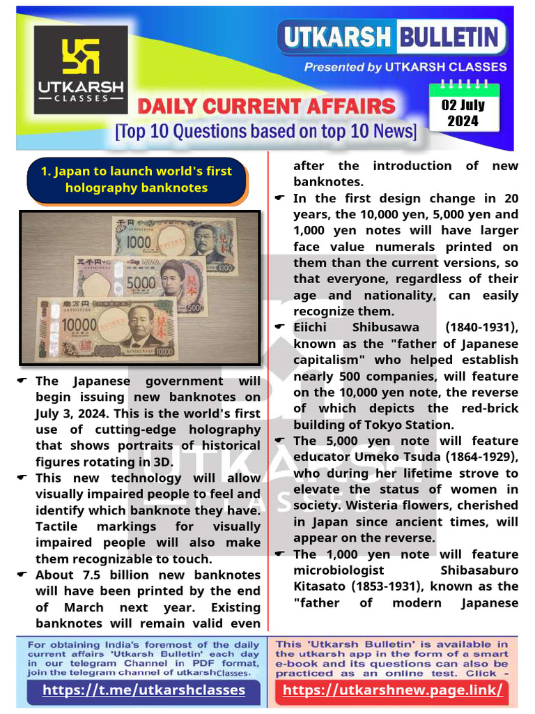 02 July 2024 Current Affairs English | PDF