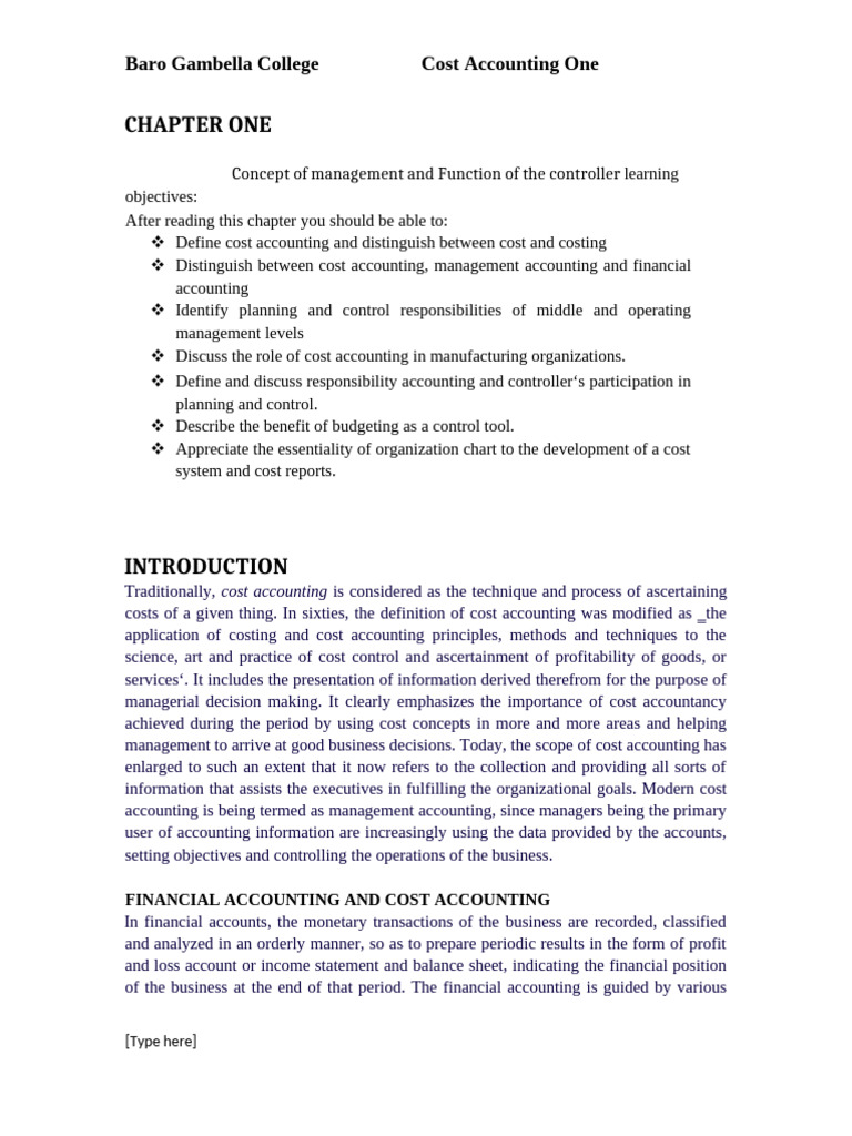 Cost & Management Accounting I Module PDF | PDF | Cost Accounting | Expense