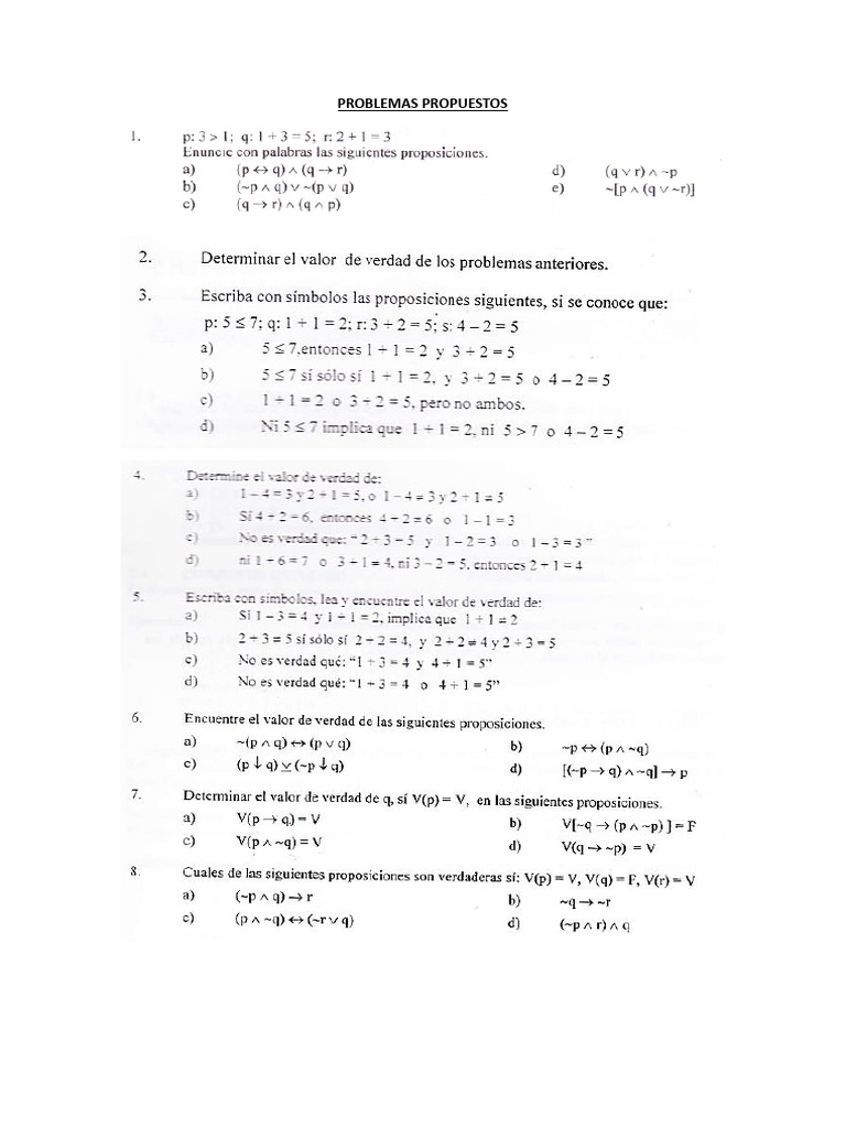 Tarea de Lã Gica Matemã Tica | PDF