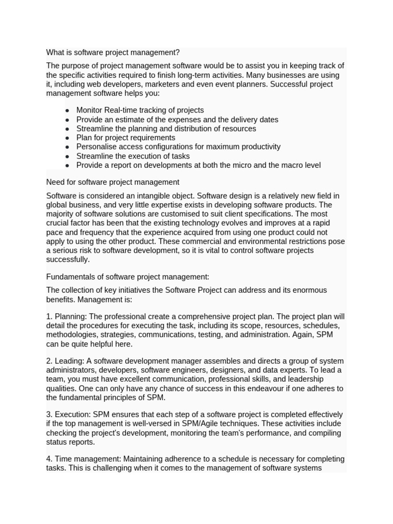 Different Topics On Software Project Management | PDF | Risk | Risk ...