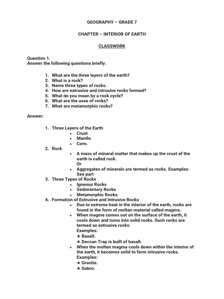 Chapter 2 - Inside Our Earth | PDF | Rock (Geology) | Igneous Rock