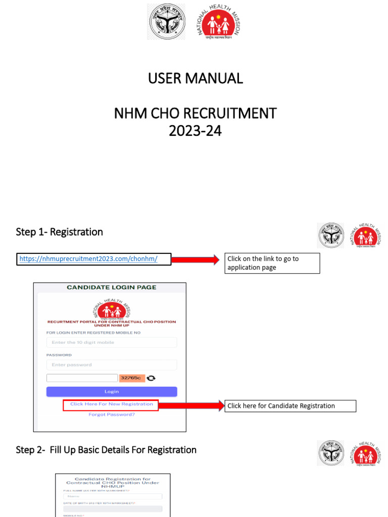 User Manual Cho Recruitment 2024 | PDF | Password | Login
