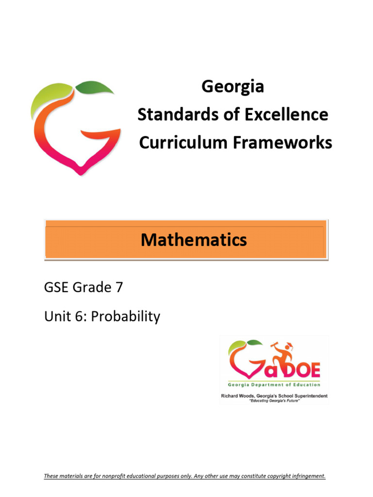 7th Math Unit 6 | PDF | Probability | Mathematics