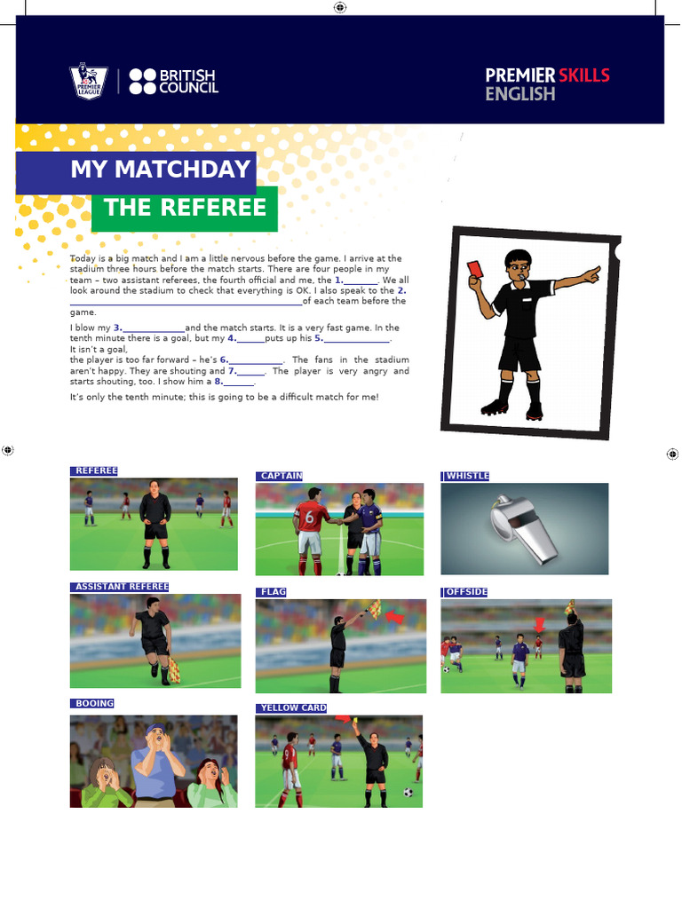 Worksheet Football Referee | PDF