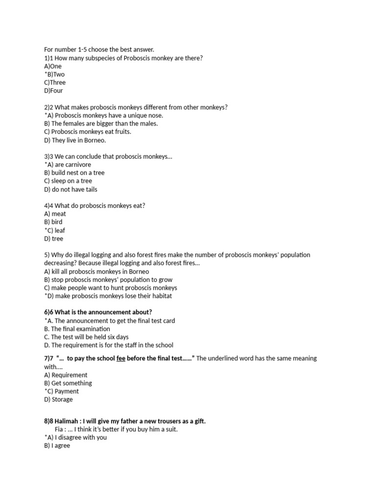 Soal Aas Bahasa Ingris Kelas 9 Semester Ganjil | PDF