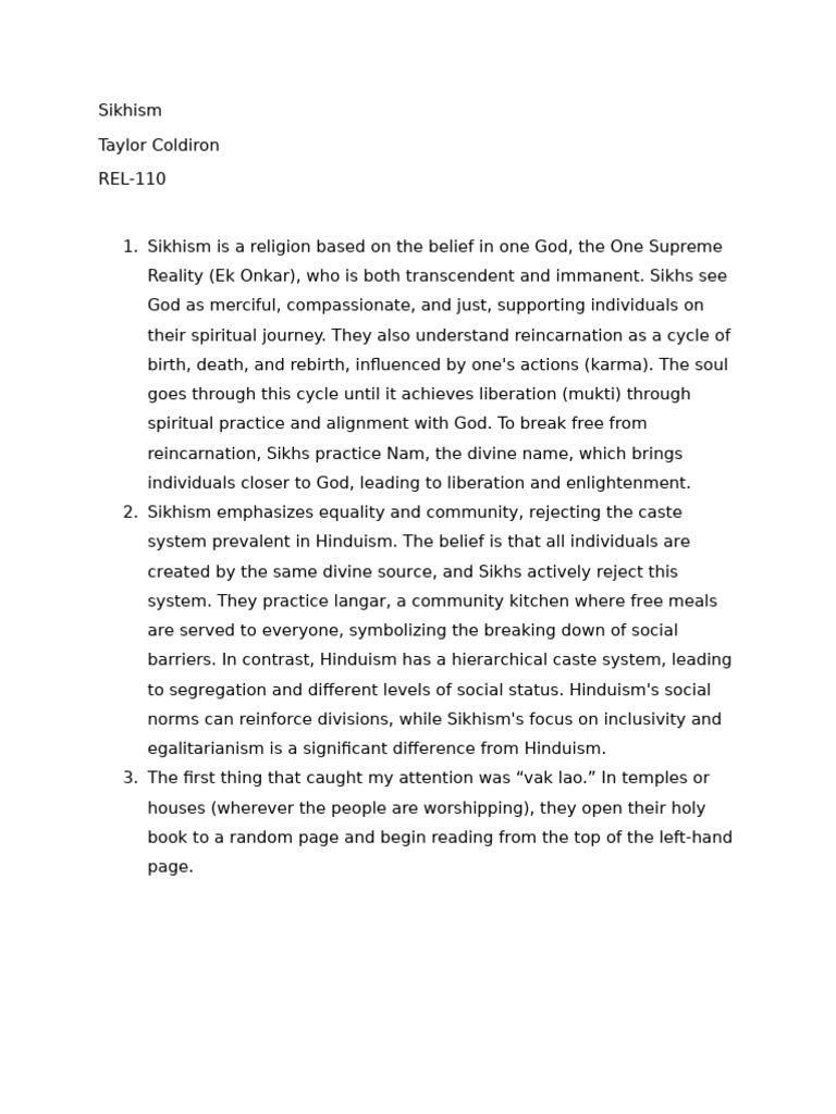 Sikhism | PDF
