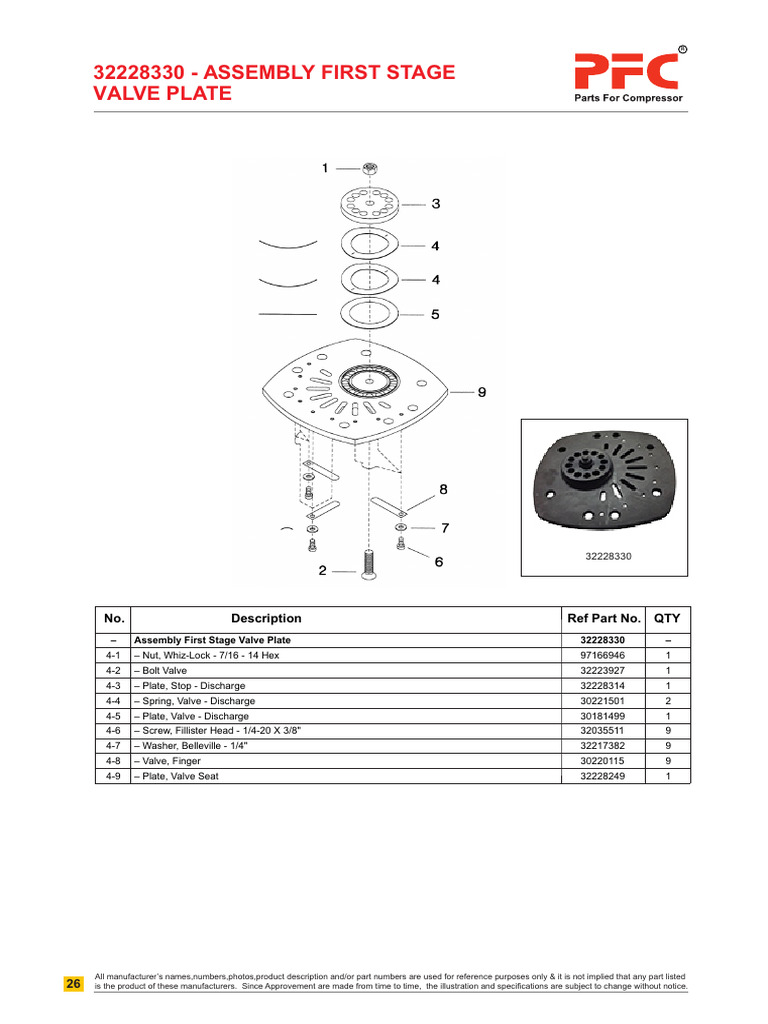 Assembly First Stage Valve Plate | PDF