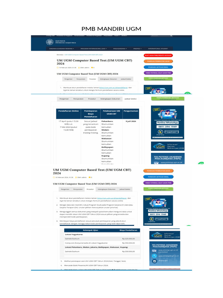 PMB Mandiri Ugm | PDF