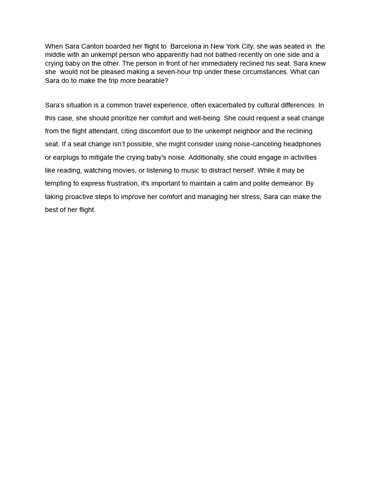 Tips for a Comfortable Flight Experience | PDF