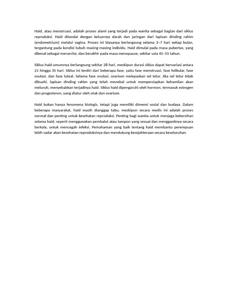 Haid, Atau Mens | PDF