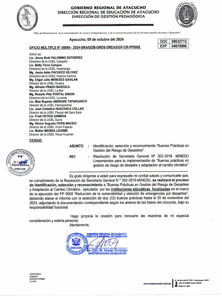 Oficio Multiple Buenas Practicas 2024 - Unido | PDF