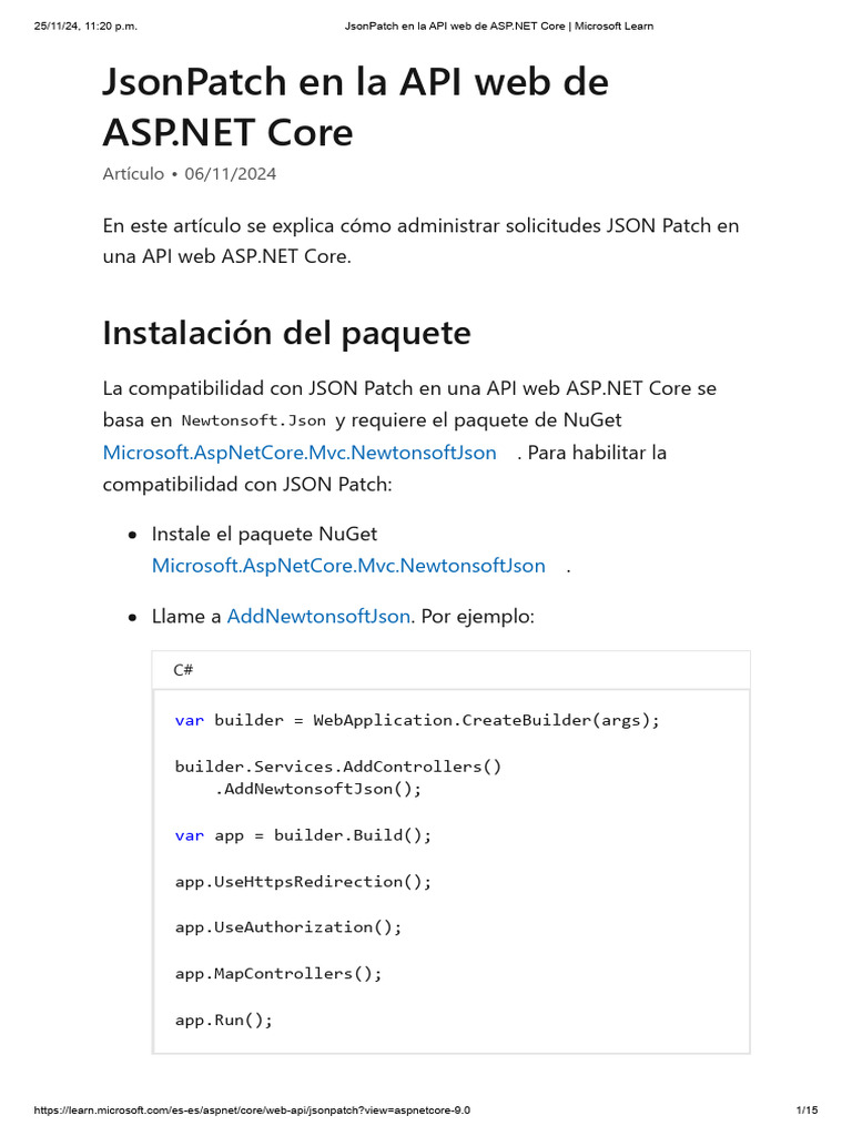 Revisiones Solicitud Json | PDF | C Sharp (lenguaje de programación) | Json