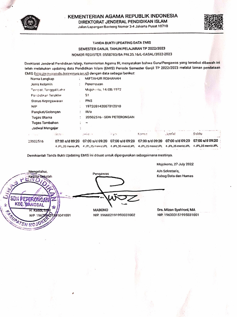 Bukti Update Emis B.mif | PDF