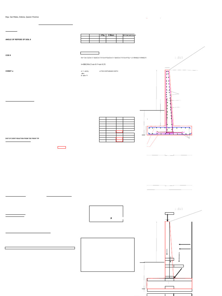Retaining Wall Structural Design - FARMKO FARM RESORT | PDF | Mechanics ...