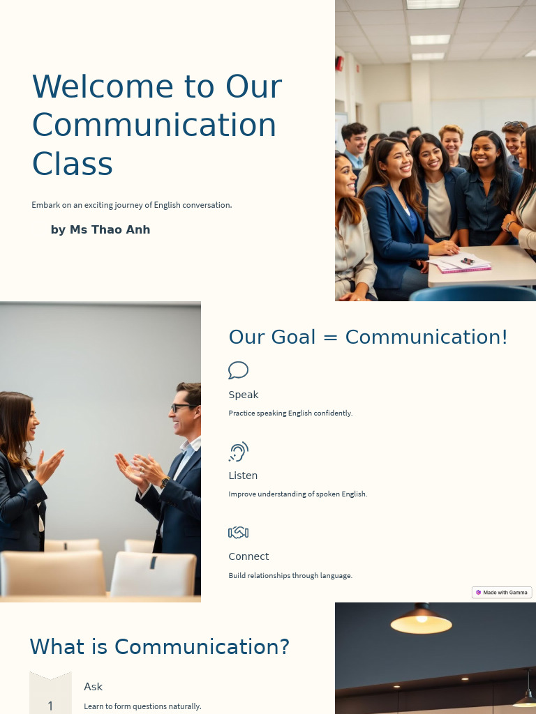 English Communication Class Overview | PDF