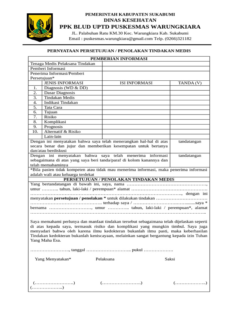 FORMULIR Informed Consent | PDF