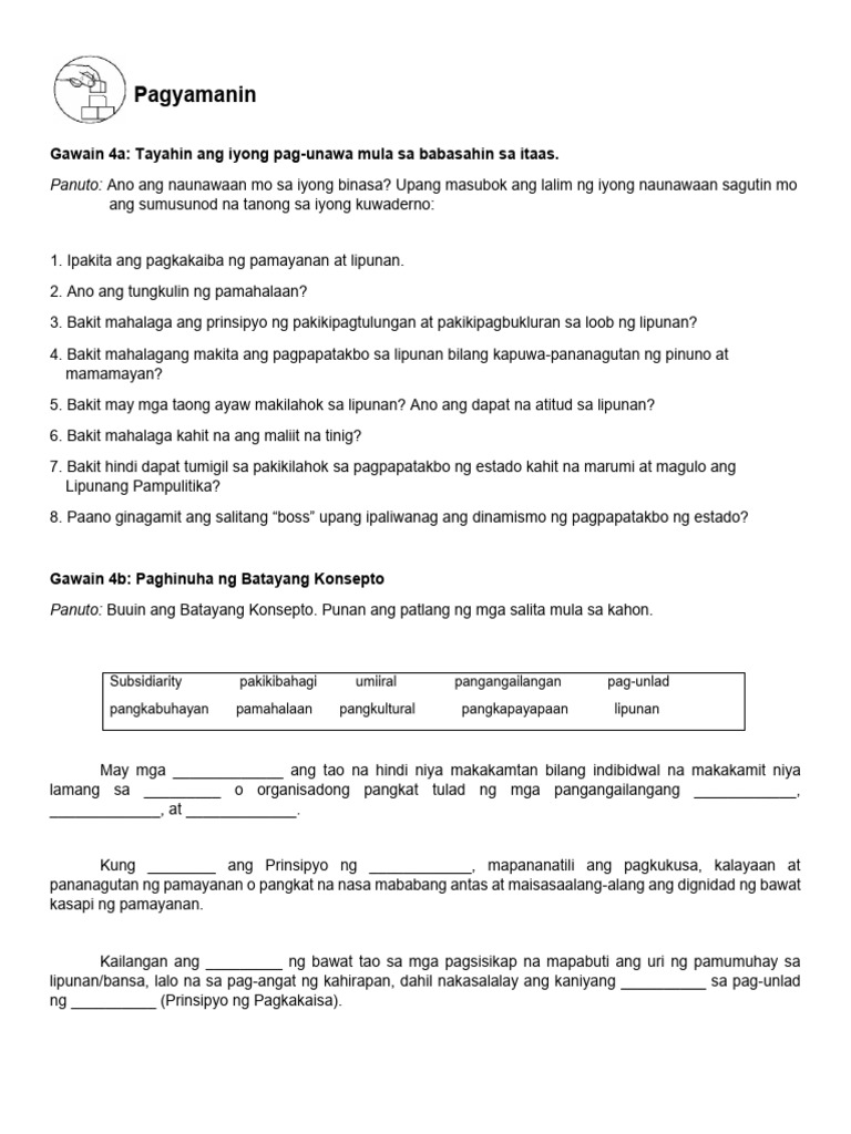 Pagyamanin Activity Module 2 | PDF