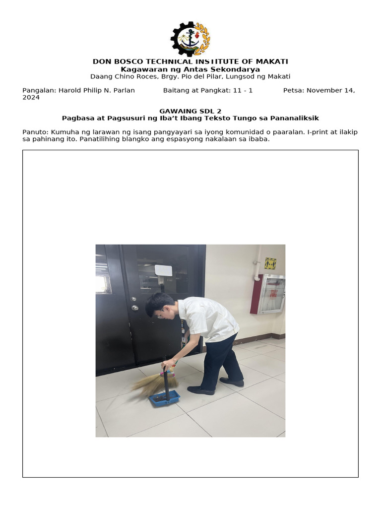 Parlan - 24-25 B11 PagPag Gawaing SDL 2 | PDF