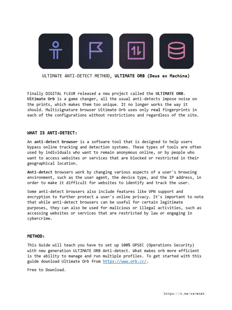 Ultimate AntiDetect Ultimate Orb | PDF | Internet Privacy | Cyberspace