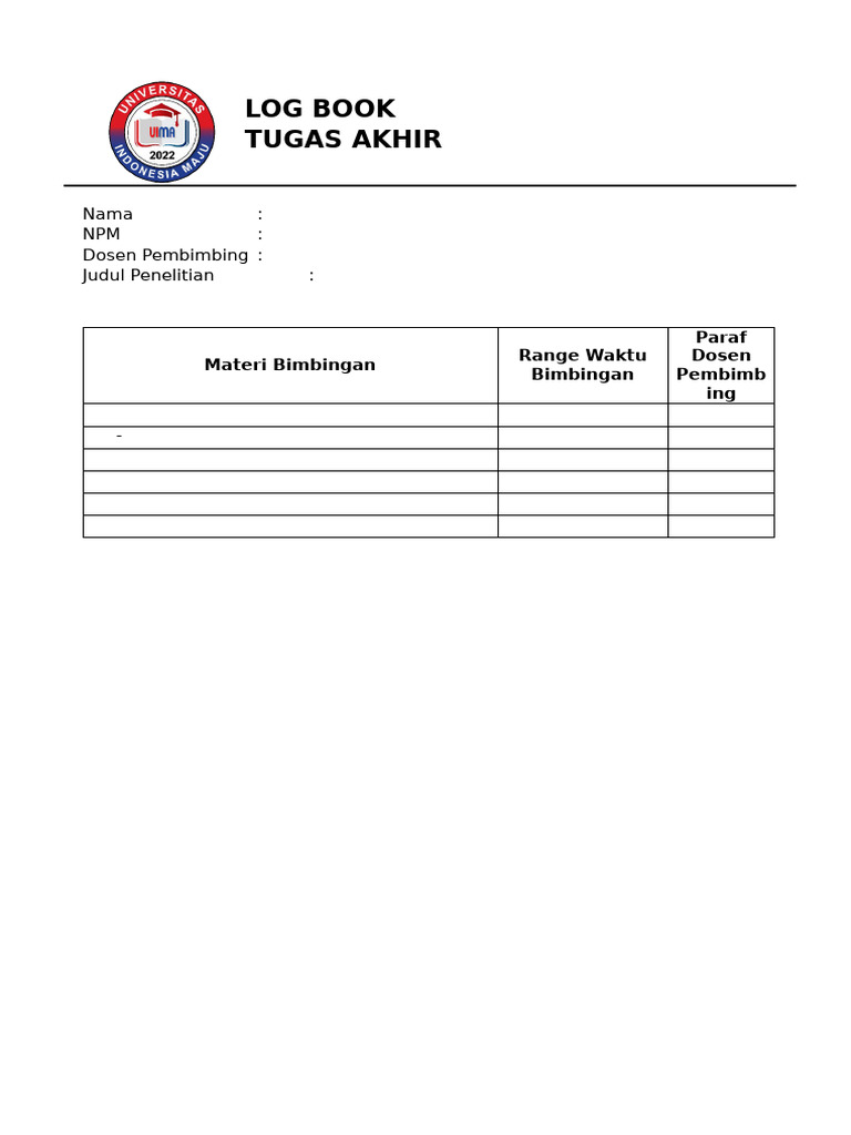 Log Book Proposal | PDF