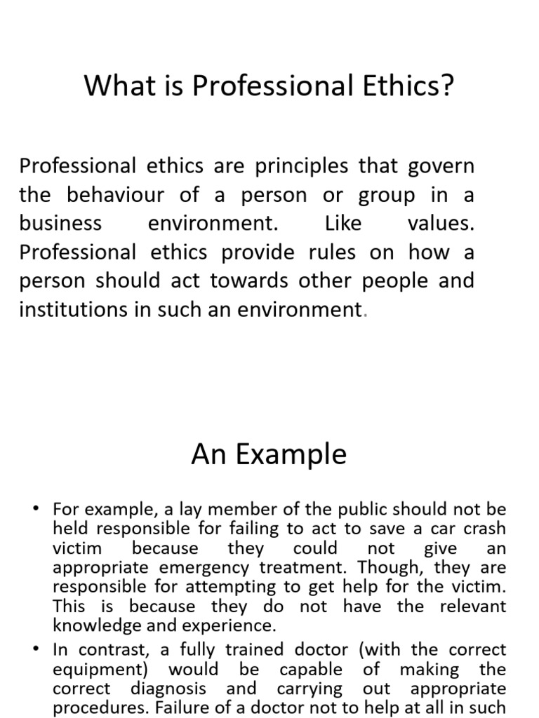 Principles of Professional Ethics | PDF | Professional Ethics | Business