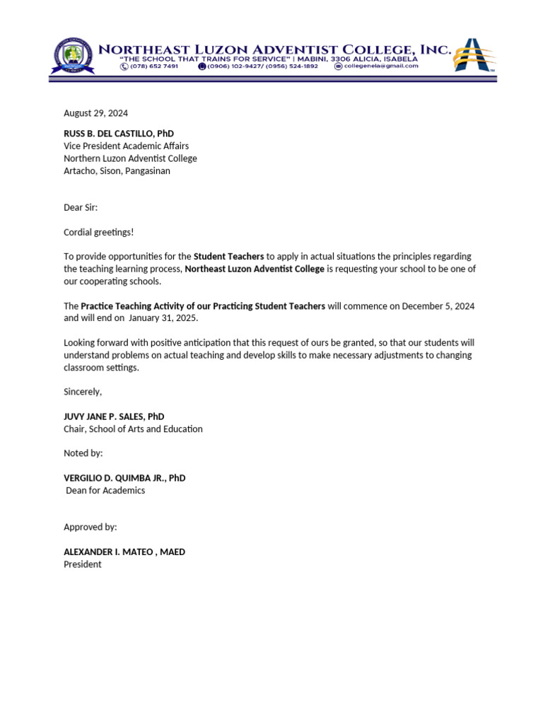 Letter To Baguio | PDF