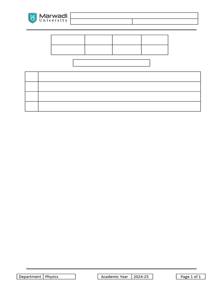 Department Of: Physics Program: Engineering (B.Tech) Assignment: 1.2 | PDF