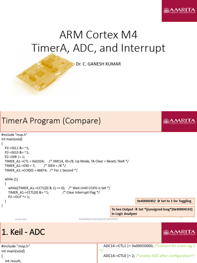 CCE - Class 16 and Lab 9 | PDF | Analog To Digital Converter | Computing