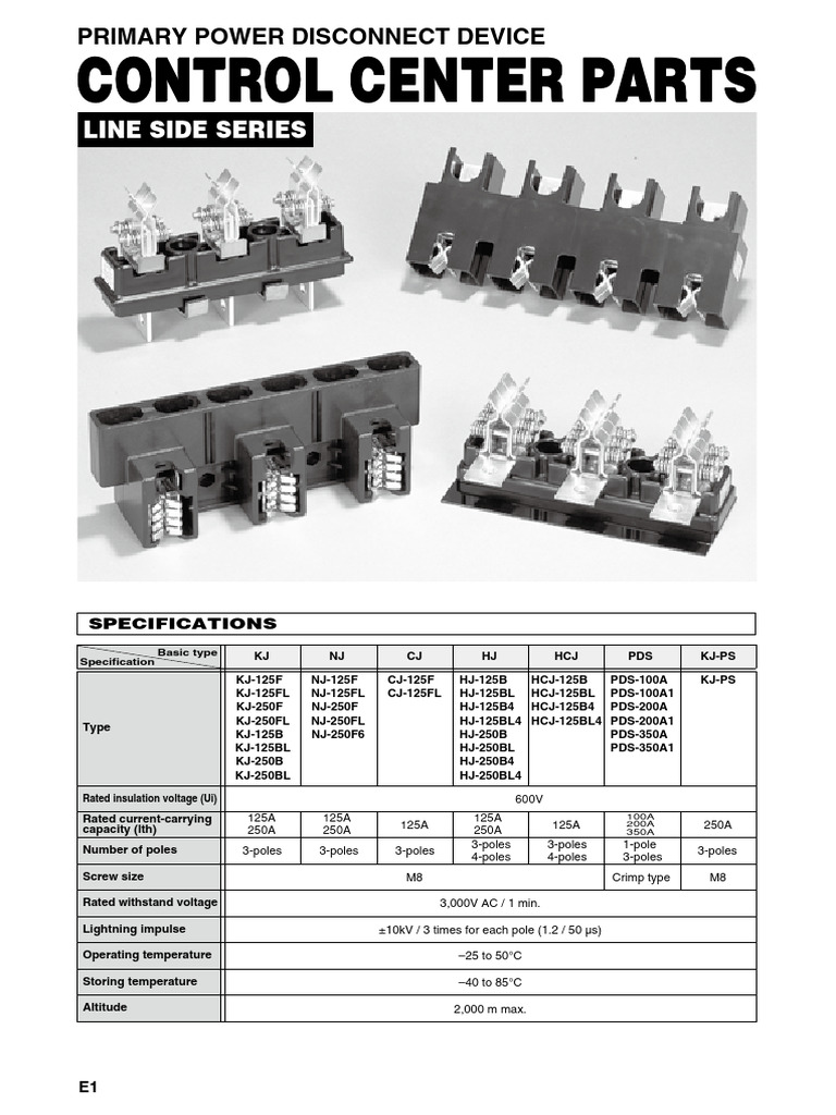 E11 PDS ControlParts2021 E +E1 | PDF | Electrical Wiring | Equipment