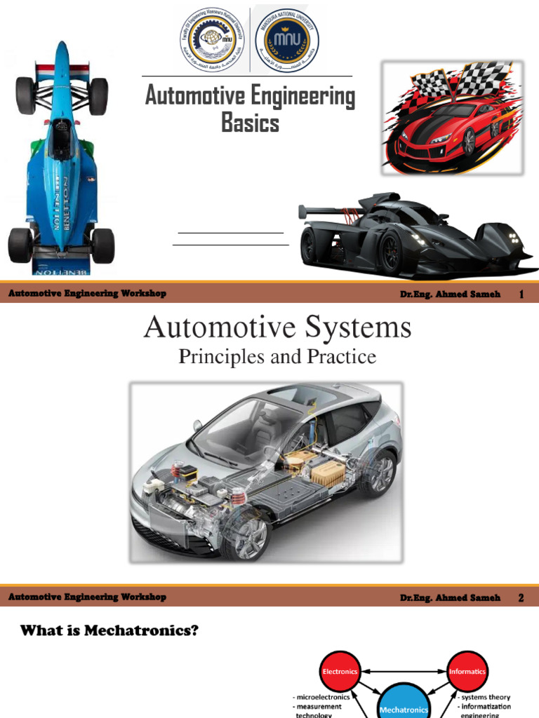 Workshop Lecture1 Automotive Engineering Principles | PDF | Mechatronics | Anti Lock Braking System