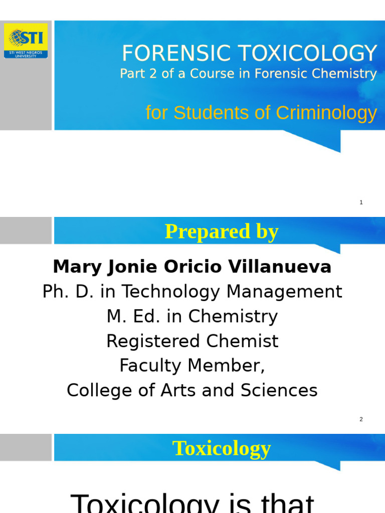 Forensic Toxicology Overview | PDF | Poison | Toxicology