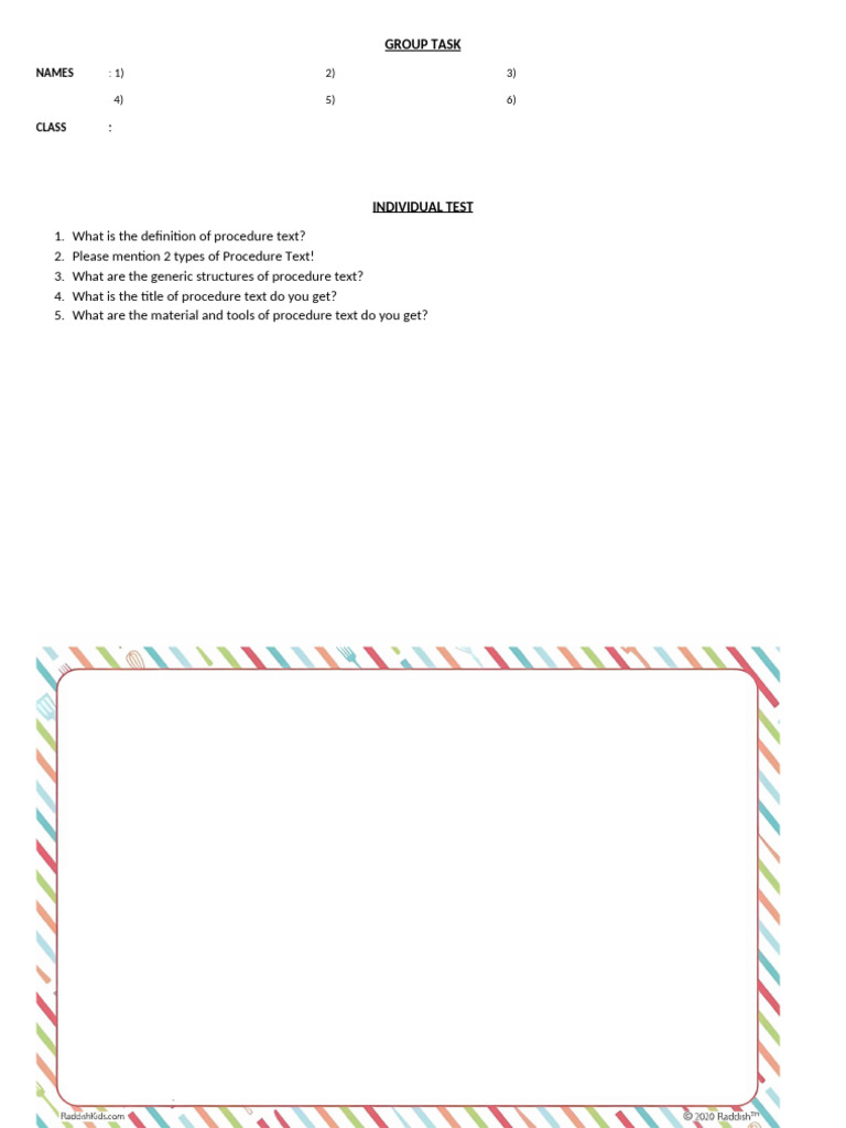 Group Task Procedure Text | PDF