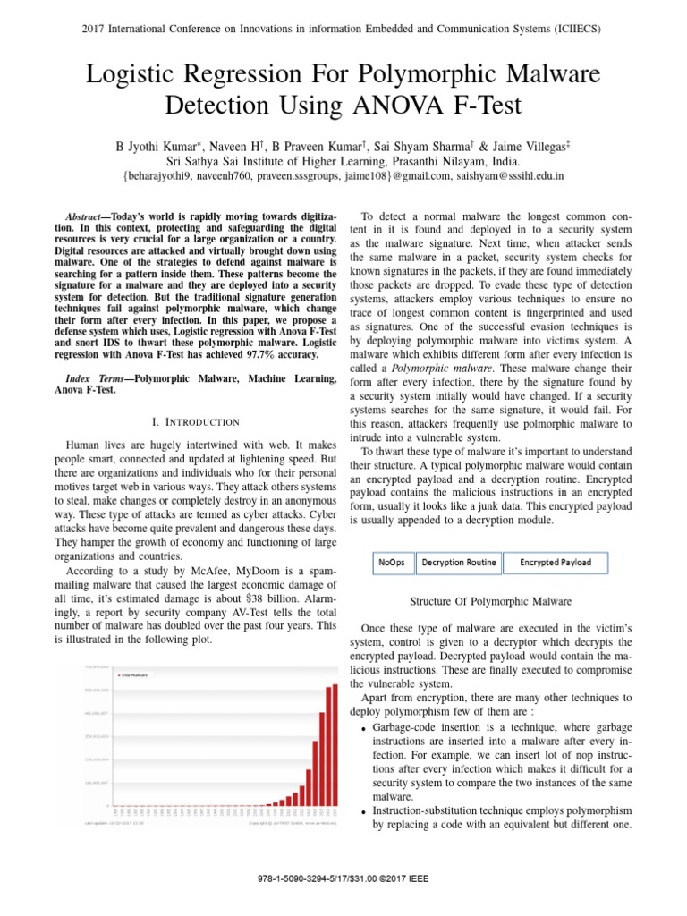 Logistic Regression | PDF | Malware | Computer Security Logistic Regression | PDF | Malware | Computer Security