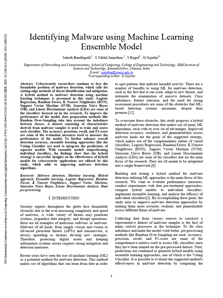 Ensemble Model | PDF | Machine Learning | Support Vector Machine