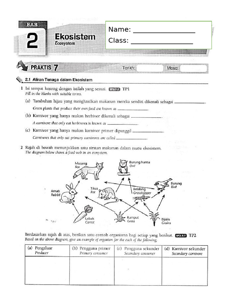 Science F2 Chapter 2 Homework | PDF
