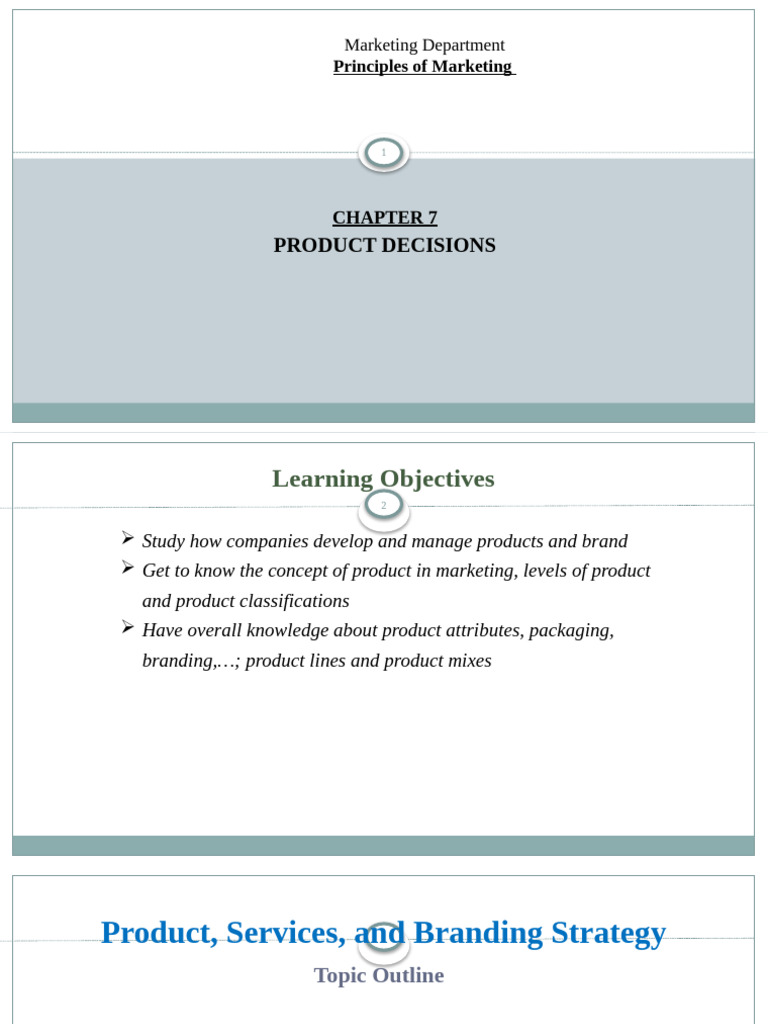 Chapter 7.1 | PDF | Product (Business) | Marketing