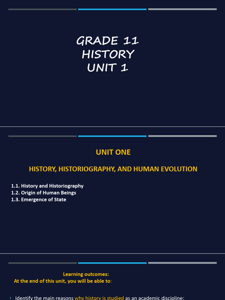 History Grade 11 Unit 1 | PDF | Paleolithic | Social Sciences