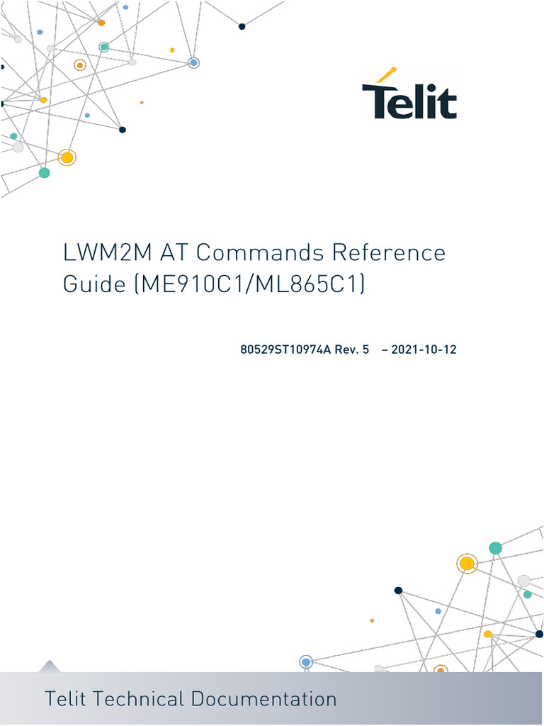 Telit ME910C1 ML865C1 LWM2M at Commands Reference Guide r5 | PDF | File Transfer Protocol ...