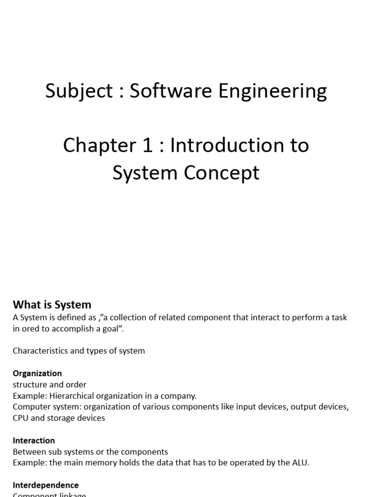 Software Engineering ch1 | PDF | System | Input/Output