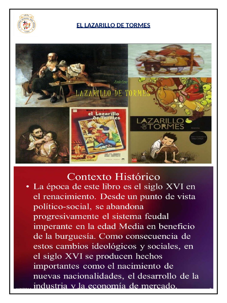 El Lazarillo de Tormes 3ro NSP | PDF