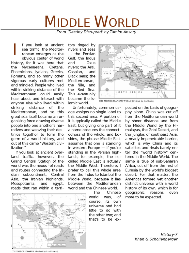 Mediterranean and Middle World Dynamics | PDF | Mediterranean Sea
